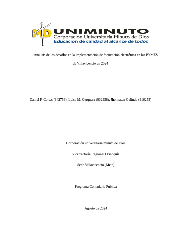 Análisis de Los Desafíos en La Implementación de La Facturación Electrónica en Las PYMES de ...