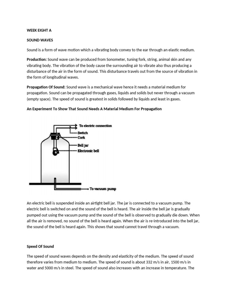 Physics SSS 2 Week 8a Lesson Note (3rd Term) | PDF