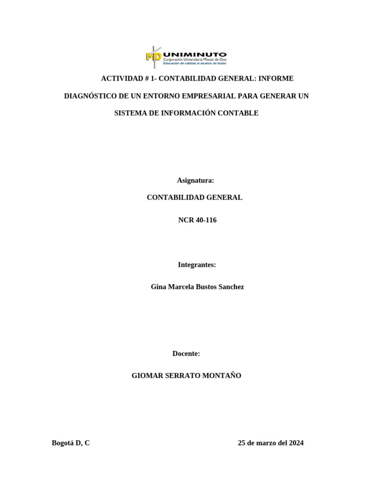 Informe Contable Yolanda Pineda | PDF