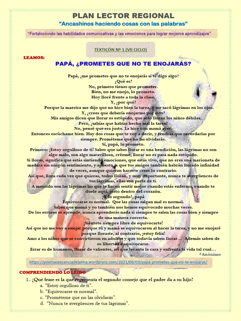 Texticón 1 - VII Ciclo (2022) (Rev.) | PDF | Las emociones