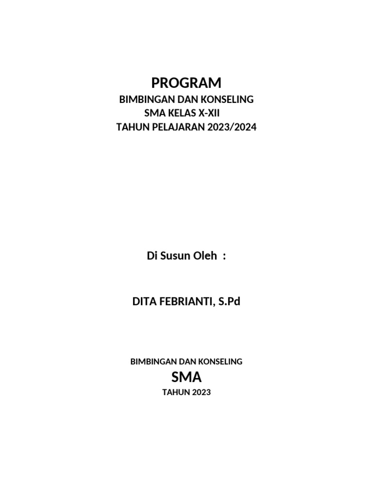 Program BK SMA - Mediaeducations | PDF