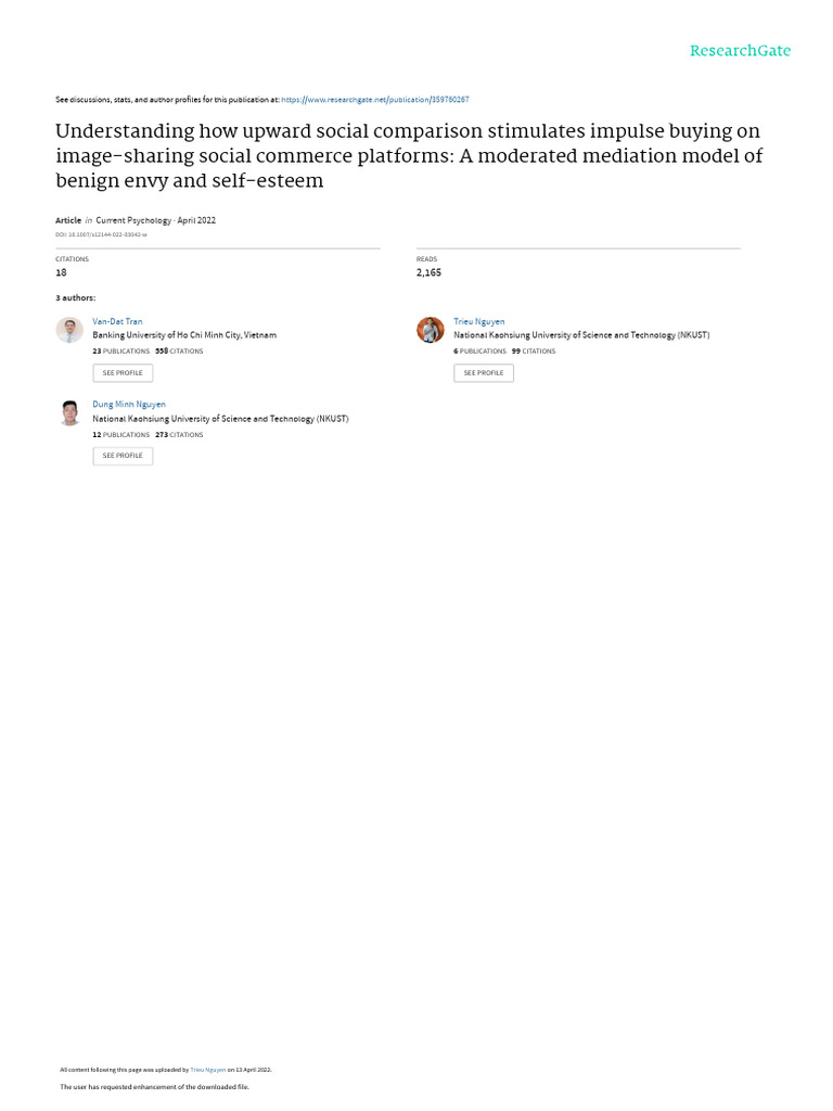 (2022) Understanding How Upward Social Comparison Stimulates Impulse ...