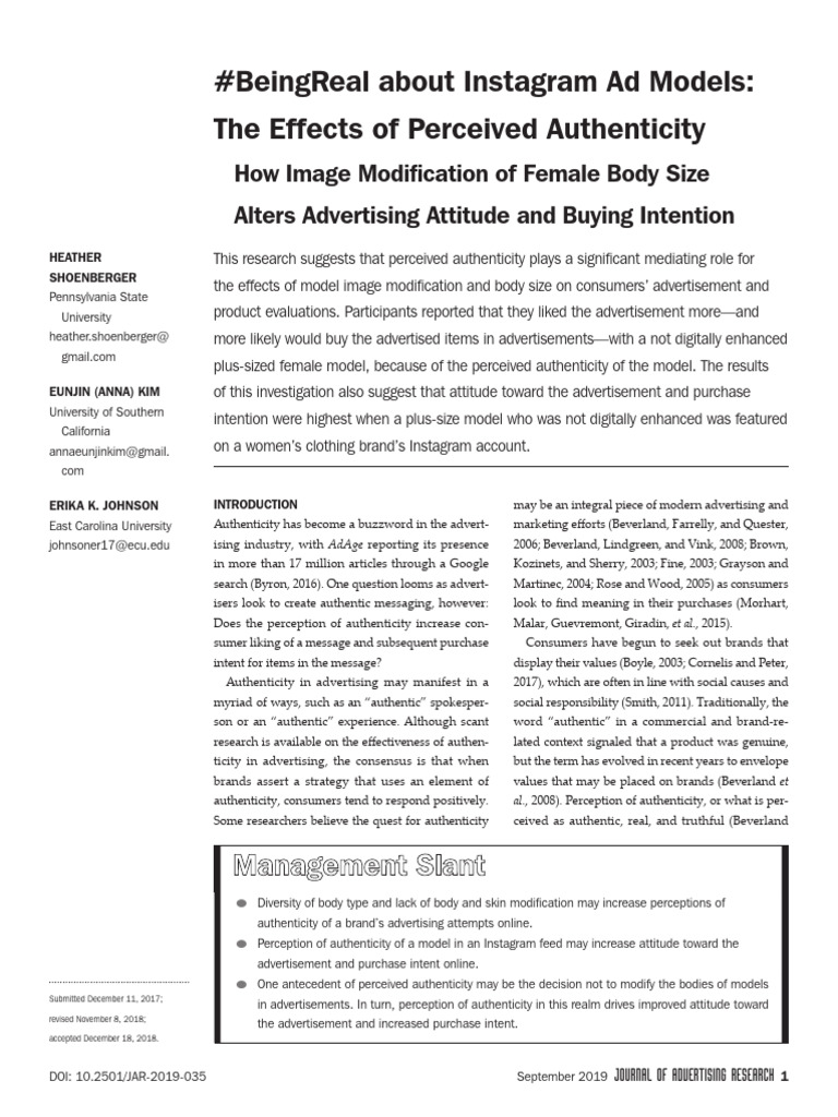 (2019) BeingReal about Instagram Ad Models- The Effects of Perceived ...