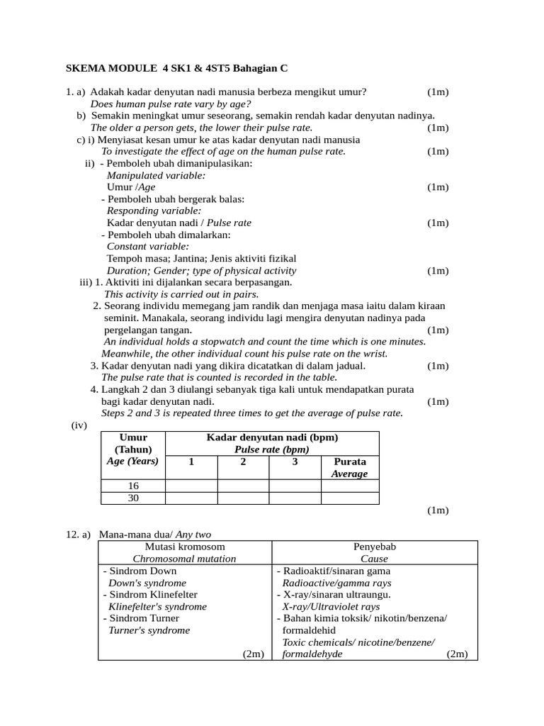 SKEMA MODUL 4SK1 2023 | PDF