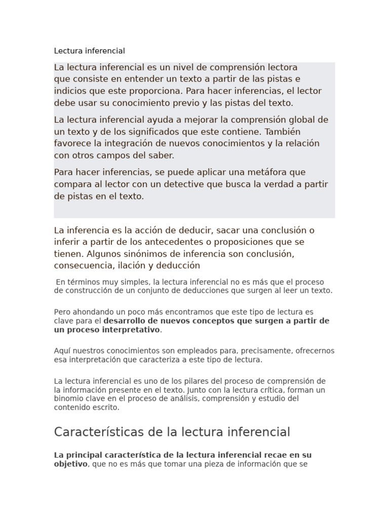 Lectura | PDF | Razonamiento deductivo | Inferencia