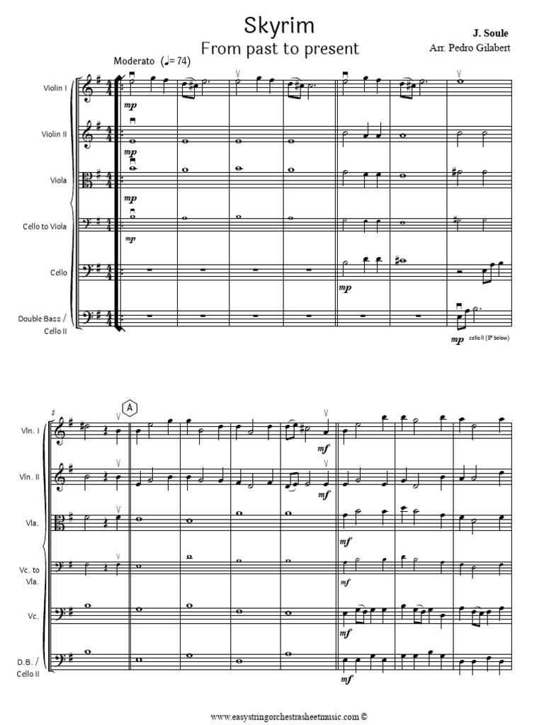 Skyrim Fullscore Extended | PDF | Bowed Instruments | Classical Music ...