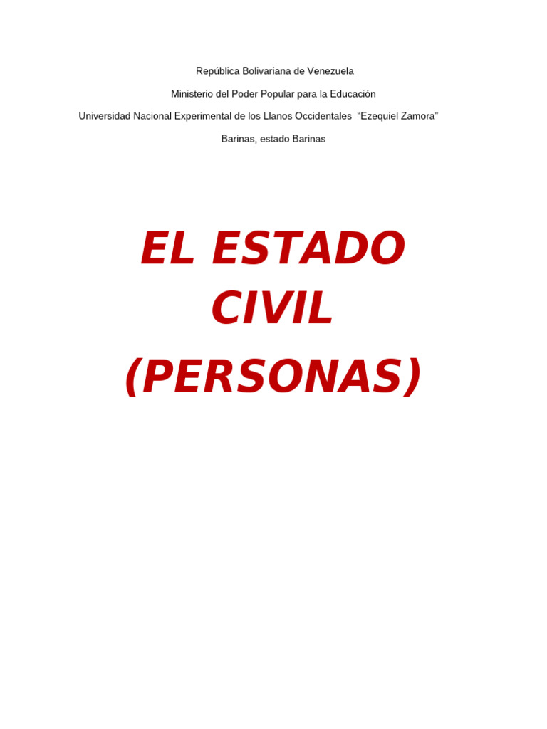 Estado Civil | PDF
