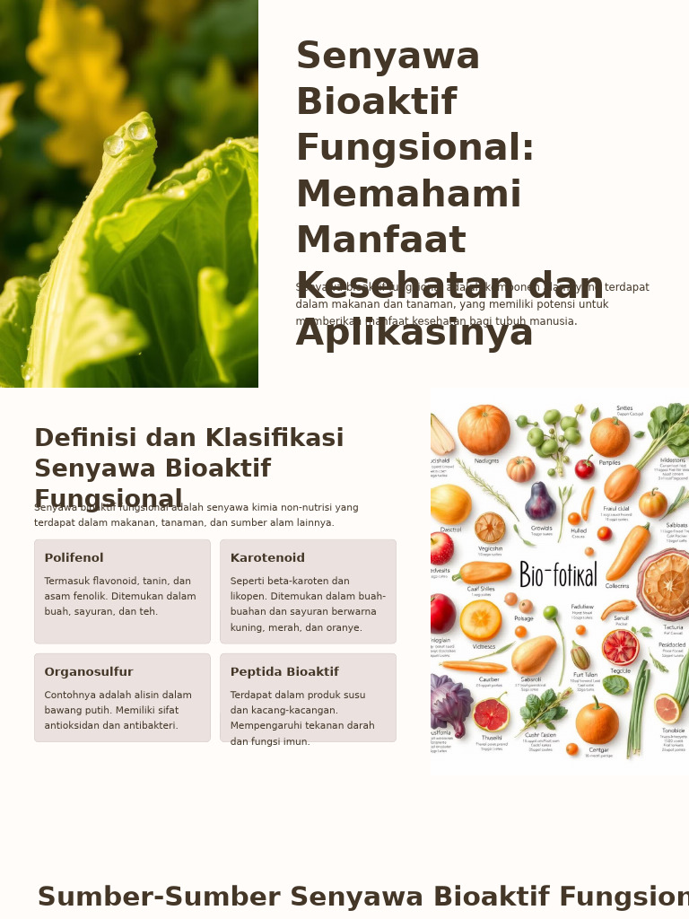 Senyawa Bioaktif Fungsional Memahami Manfaat Kesehatan Dan Aplikasinya ...