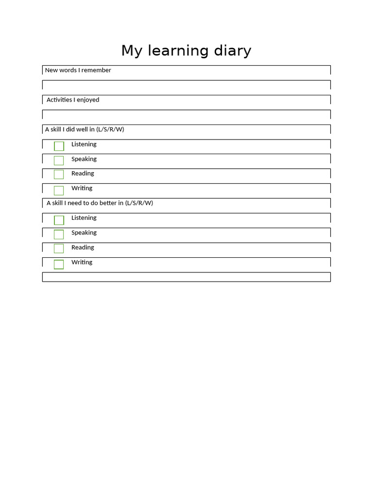 My Learning Diary | PDF