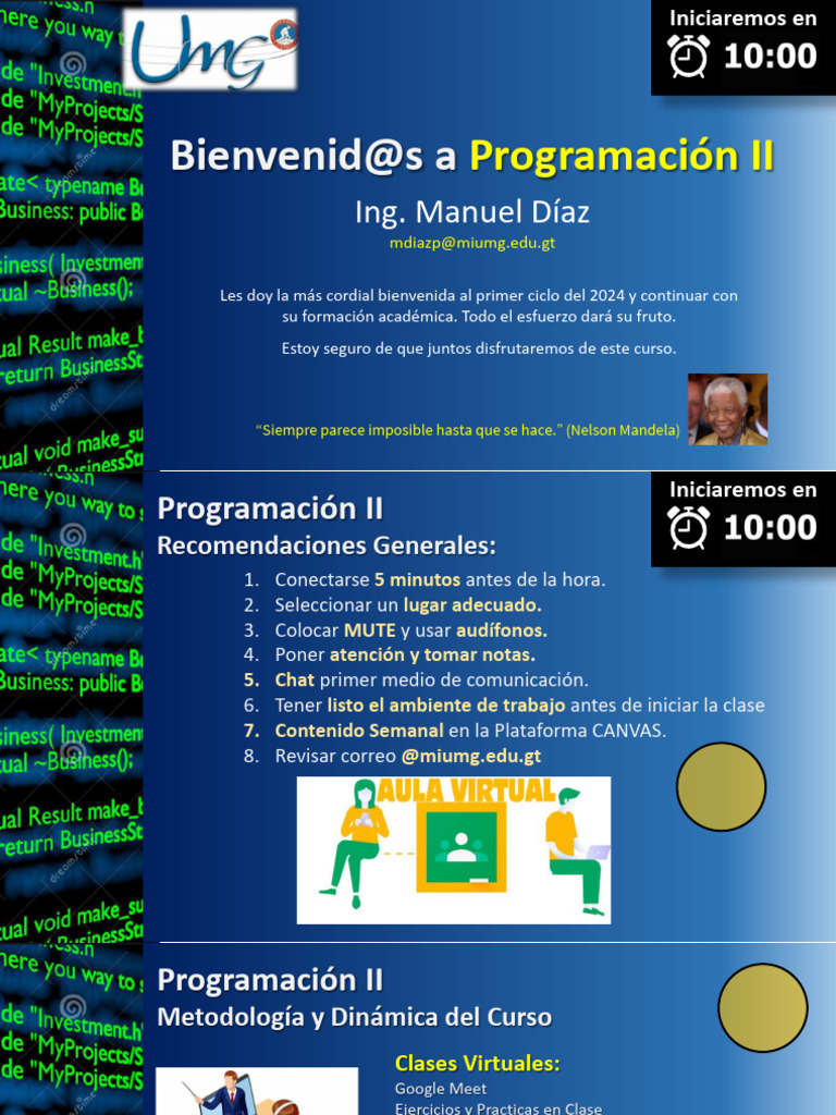 ESC Clases Virtuales - Programacion II 2024-1 | PDF