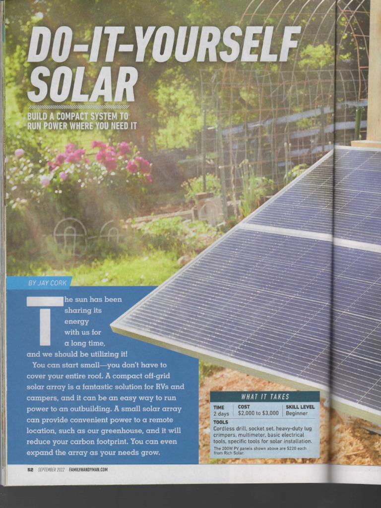 Do-It-Yourself Solar Power | PDF