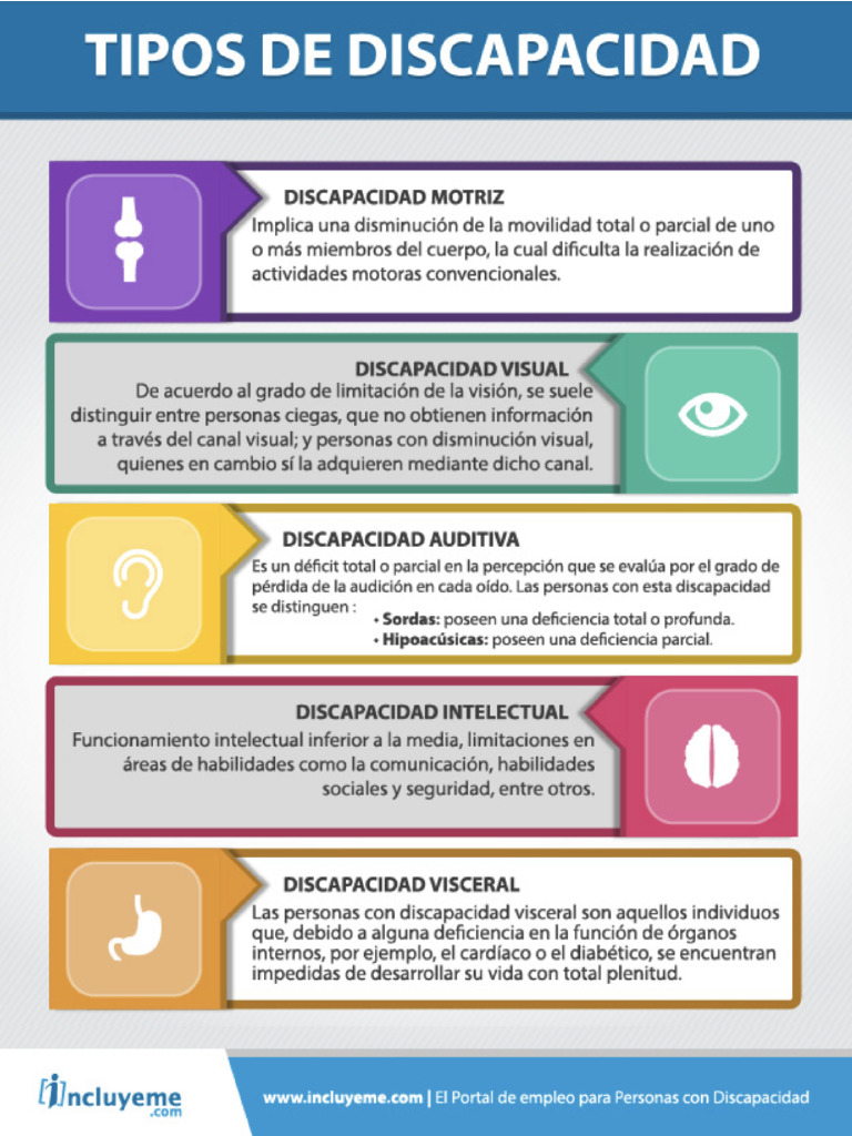 Infografía - Tipos de Discapacidad | PDF