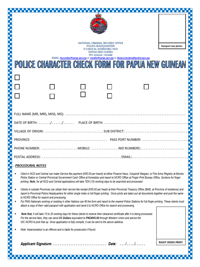 Cl. PNG Nat Form Updated | PDF