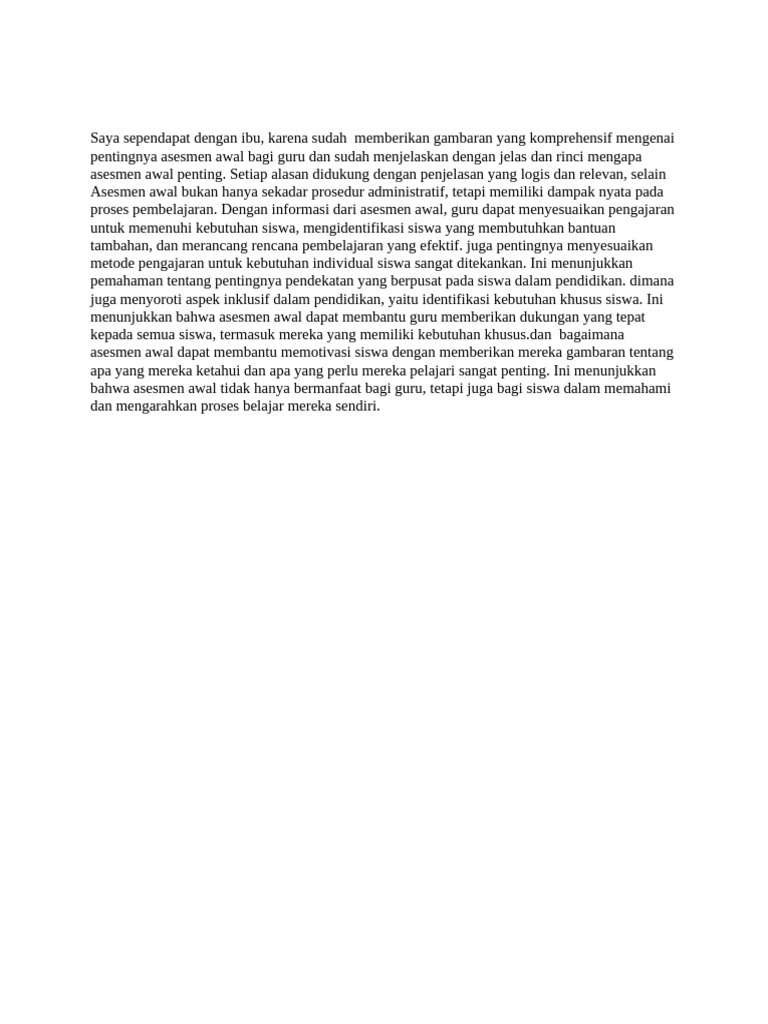 Balasan Komentar Ibu Hasma Besok | PDF