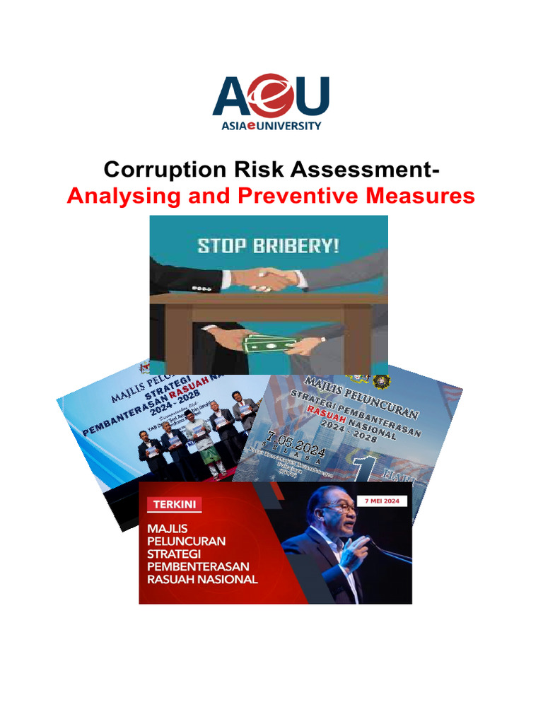 Corruption Risk Assessment - Analysing and Preventive Measures | PDF