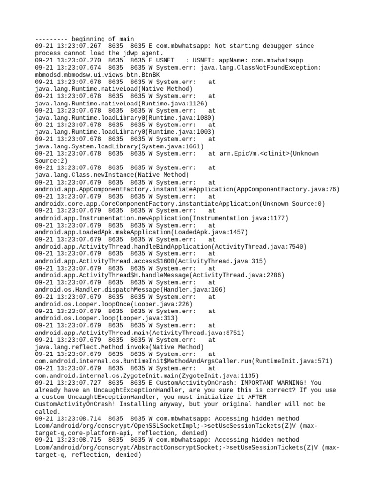 Logcat | PDF