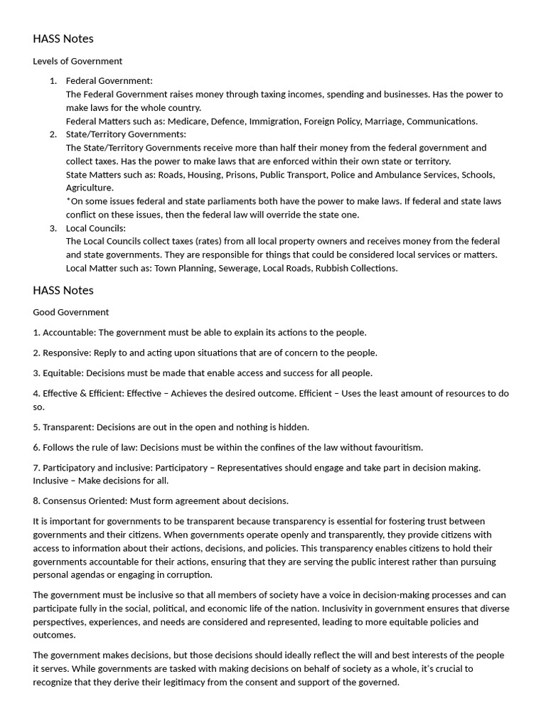 HASS Notes | PDF