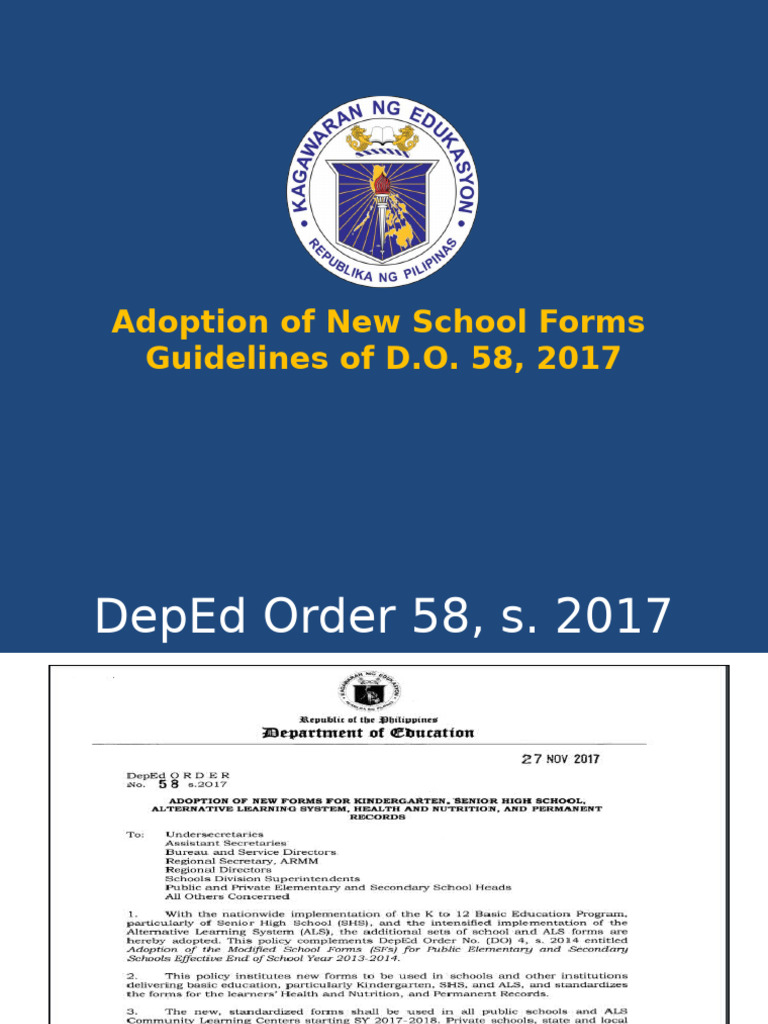 Adoption of New School Forms | PDF