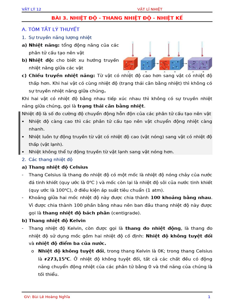 Chap 1 3 Nhiet Do Thang Nhiet Do | PDF