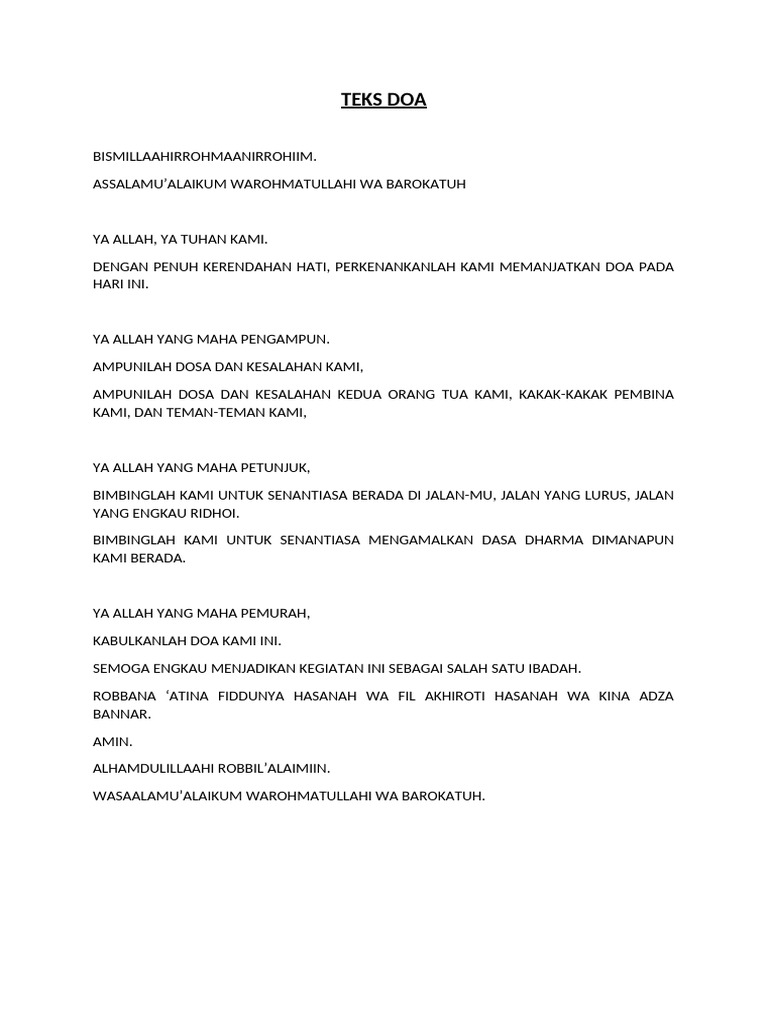 Teks Doa | PDF