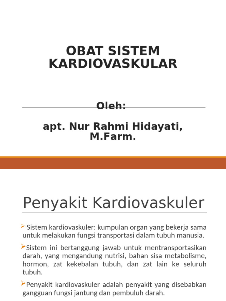 Obat Sistem Kardiovaskular | PDF