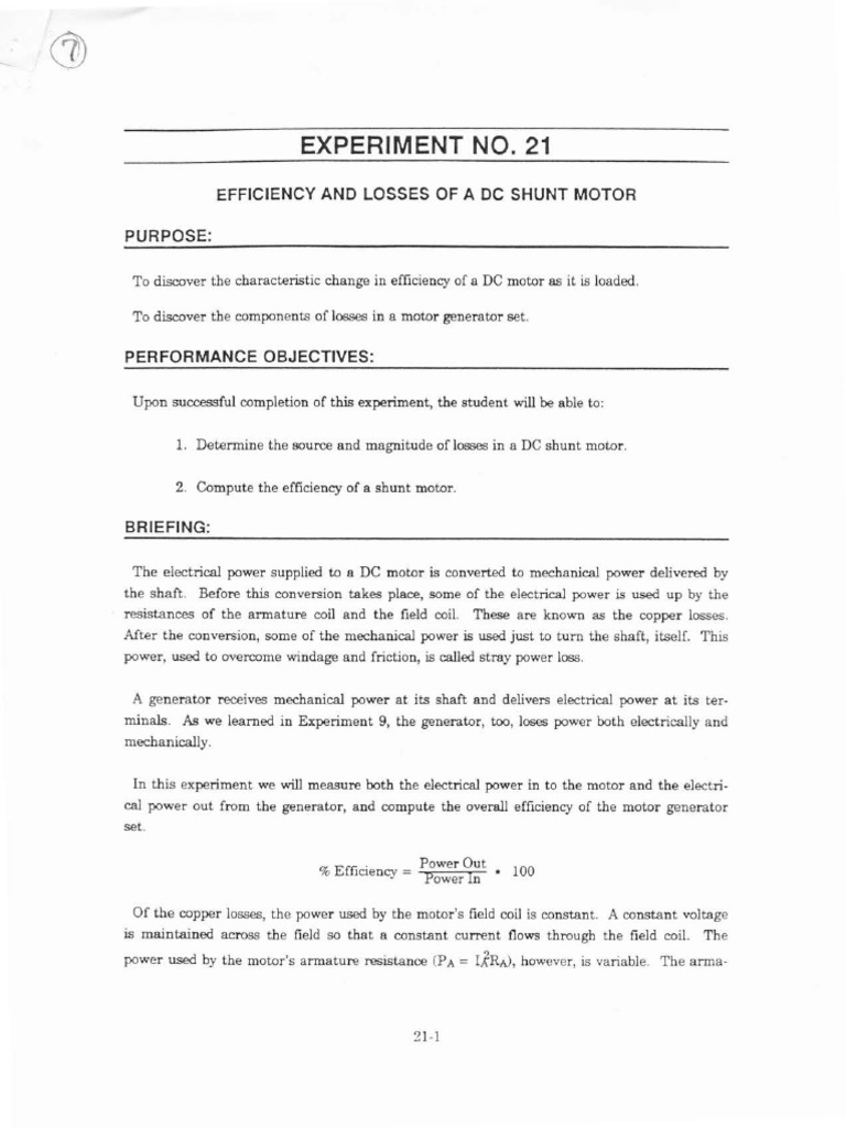 Exp Losses Of Dc Gen Pdf