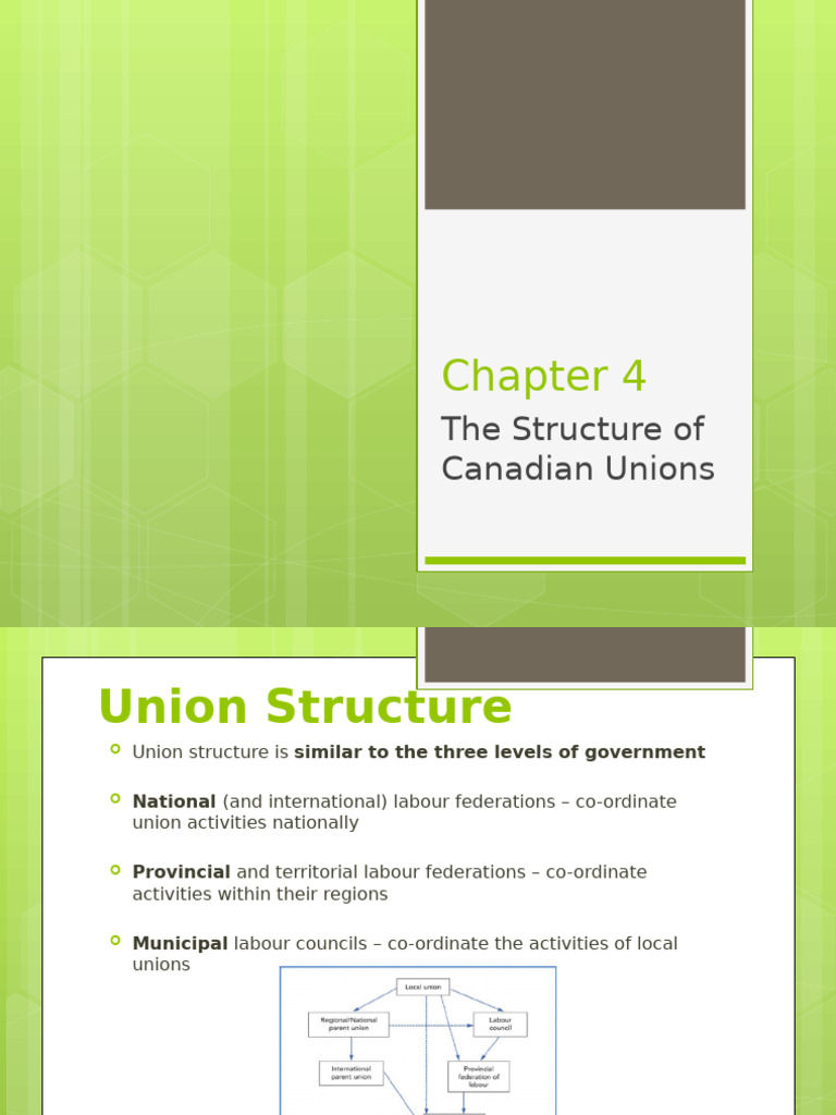 Week 3 - The Structure of Canadian Unions | PDF