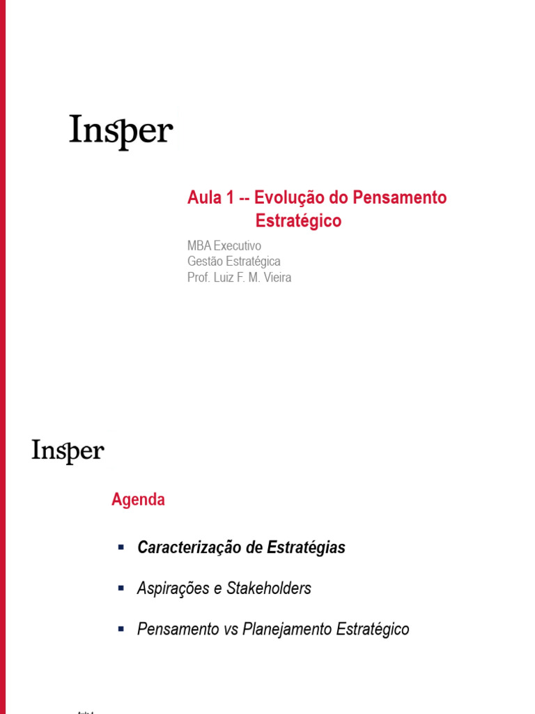 Aula 1 - MBA (Insper) v8 | PDF
