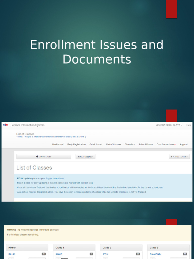 Enrolment Issues and Documents | PDF