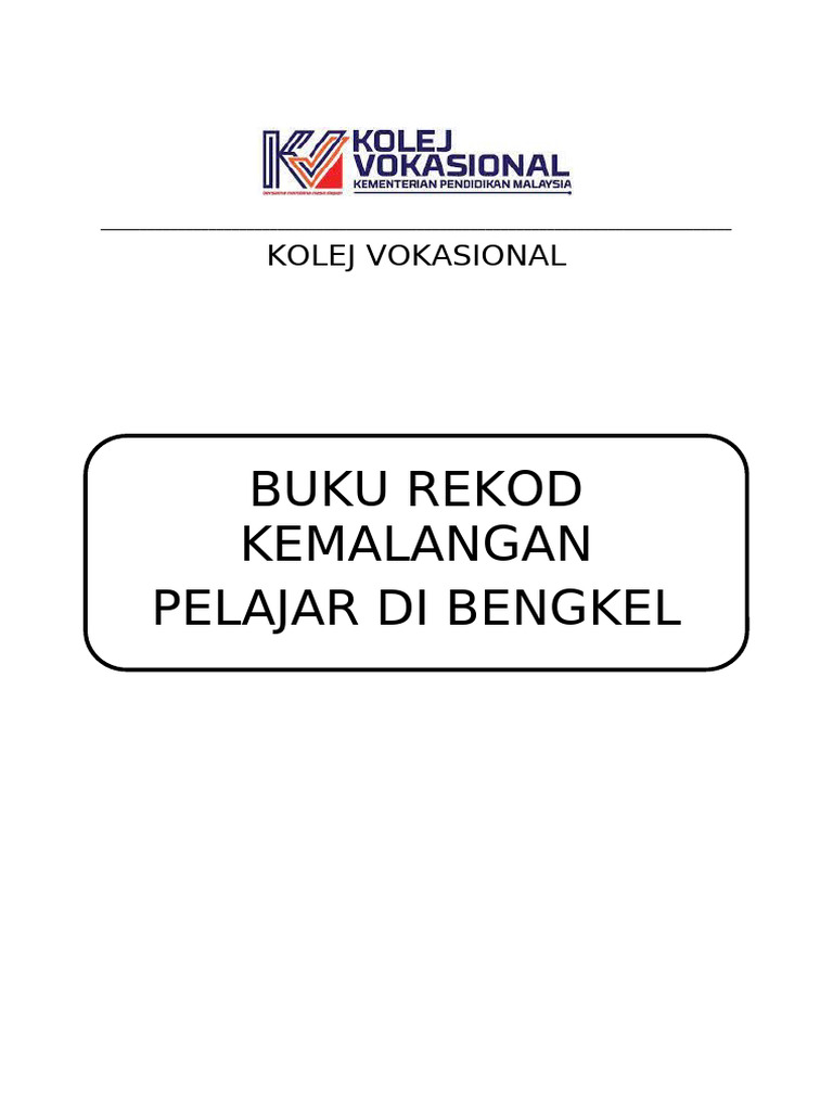 Cover Buku Rekod Kemalangan | PDF
