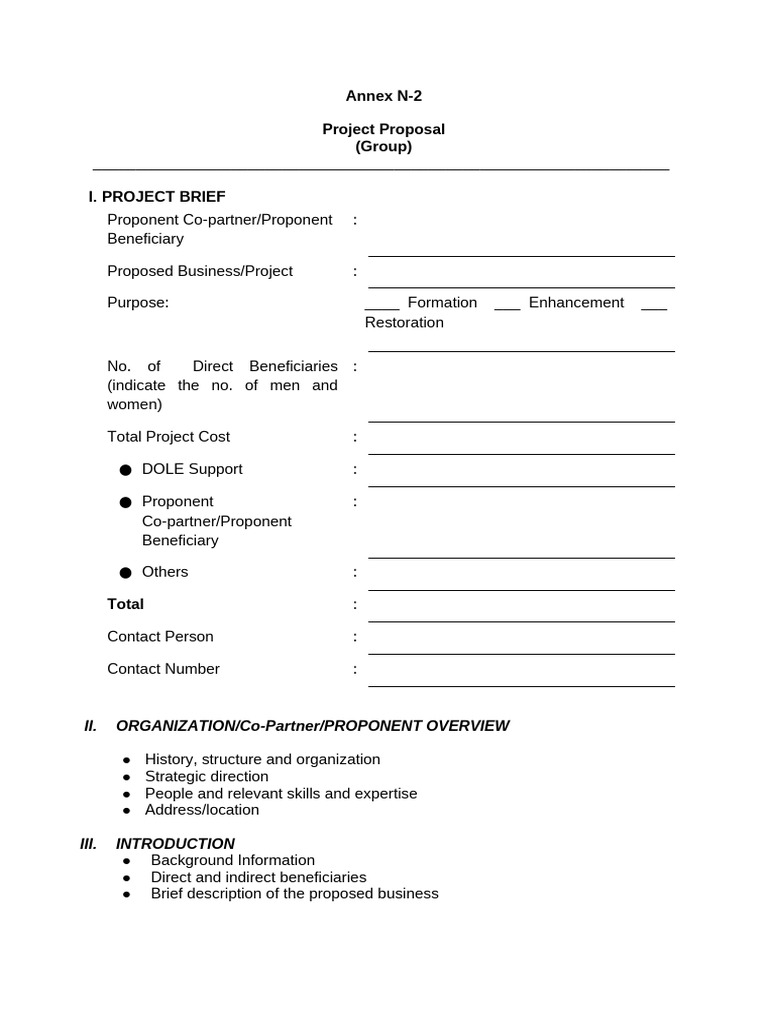 Annex N-2 Group Project Proposal | PDF