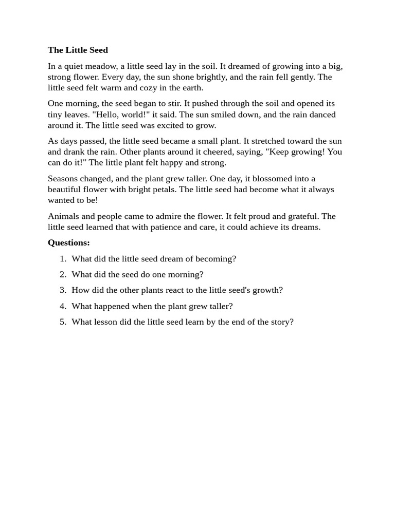 The Little Seed | PDF