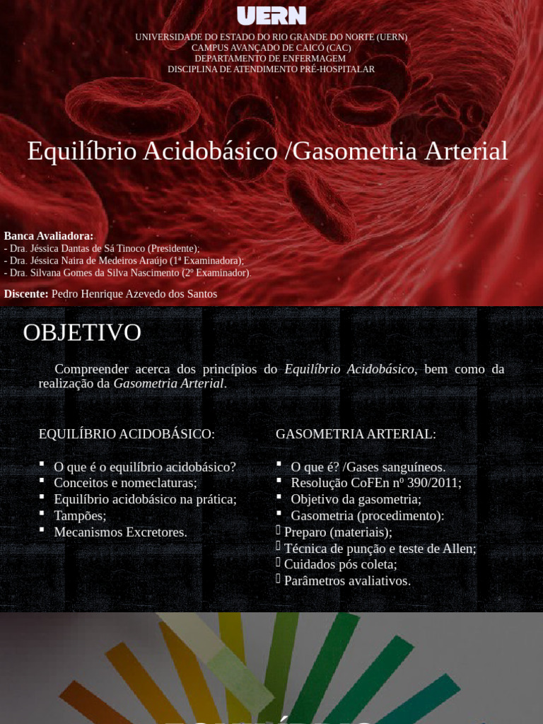 Equilíbrio Acidobásico Gasometria Arterial | PDF