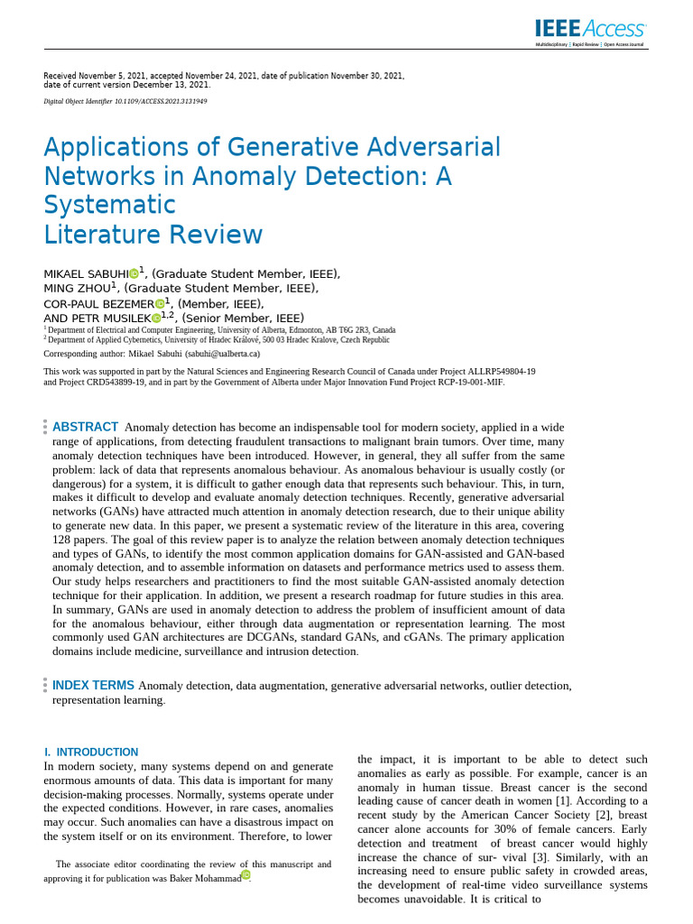 Applications - of - Generative - Adversarial - Networks - in - Anomaly ... Applications - of - Generative - Adversarial - Networks - in - Anomaly ...