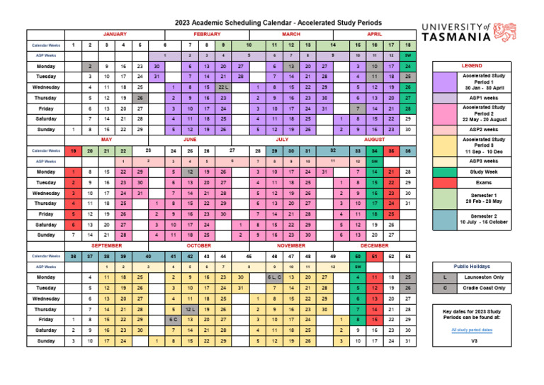 2023 Accelerated Study Periods Calendar Final V3 | PDF