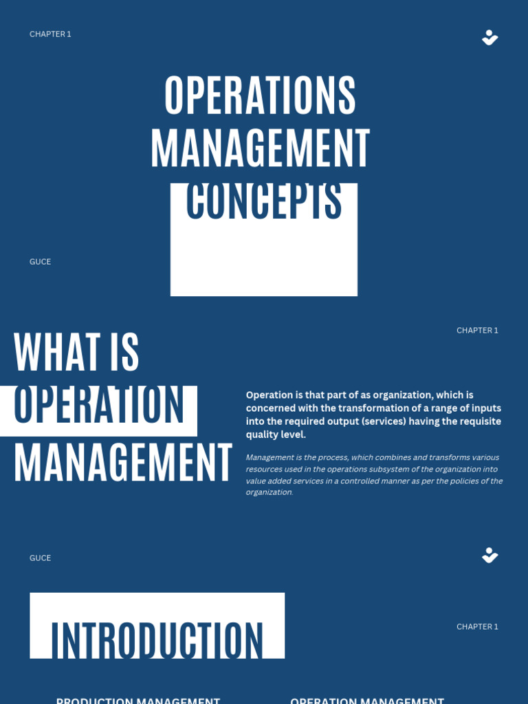 Operations Management Concepts | PDF