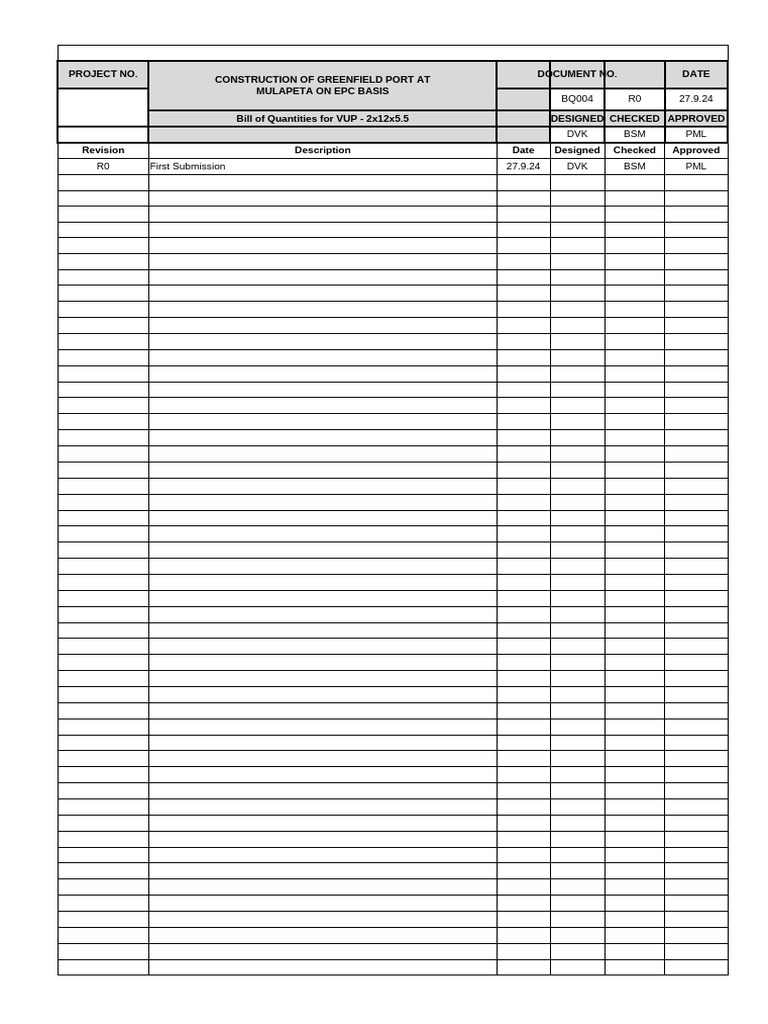 Bq004 r0 DVK Mulapeta Road Vup | PDF