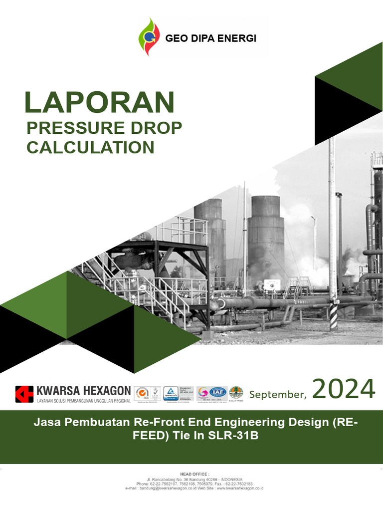 DNG1-PR-000-CAL-ENG-40006 - RA - Pressure Drop Calculation 250924 - Comment | PDF