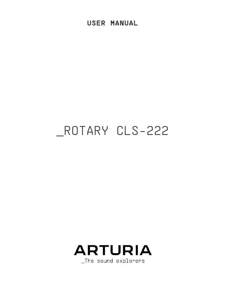 Rotary-Cls-222 Manual 1 0 1 EN | PDF
