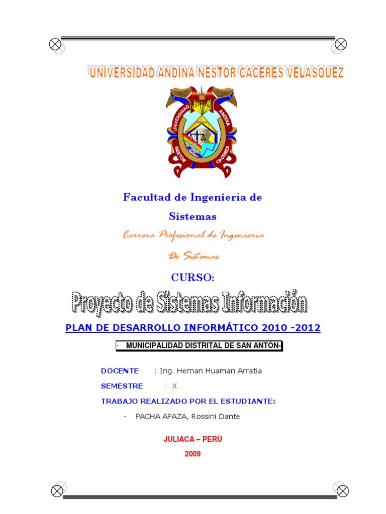 Plan Desarrollo Informatico | PDF | Software | Red de computadoras