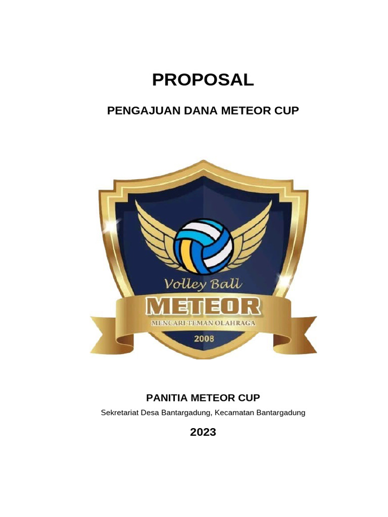 Proposal Meteor Cup | PDF