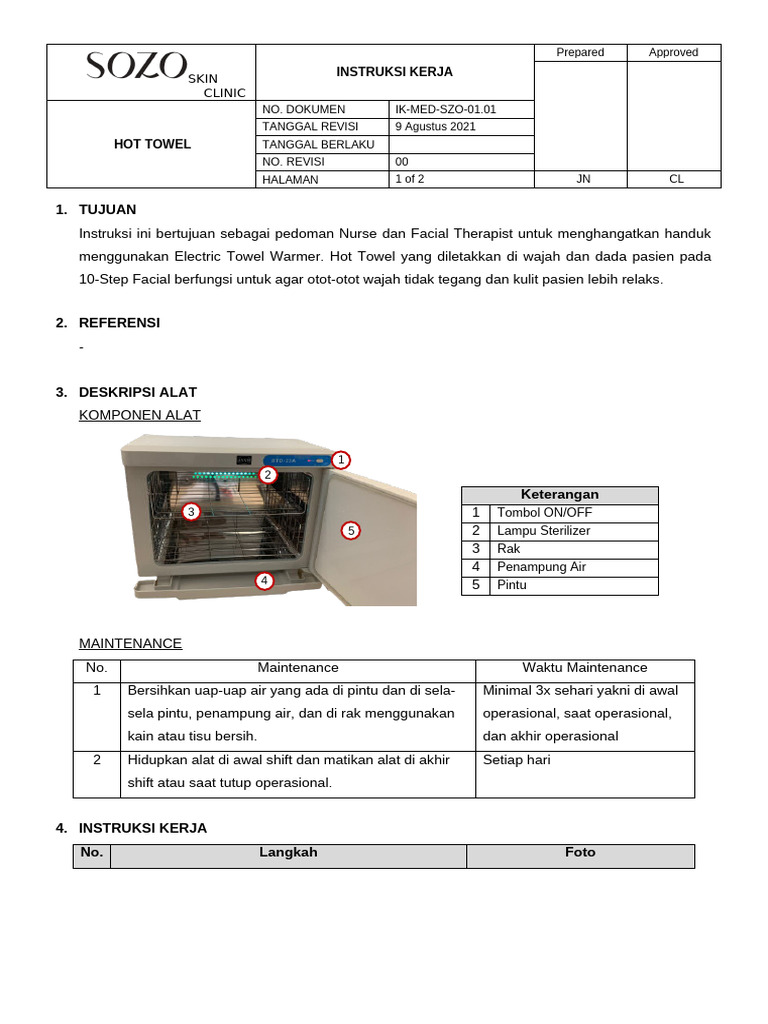 IK MED SZO 01.01 Facial Hot Towel | PDF