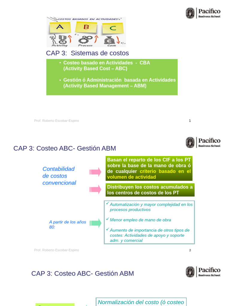 CPTD Cap 3 Sistemas de Costeo - Costeo ABC y ABM | PDF