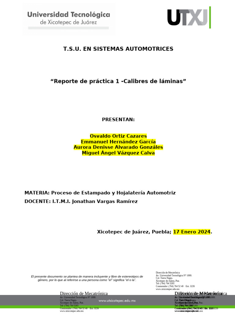 Reporte de Practica 1 | PDF