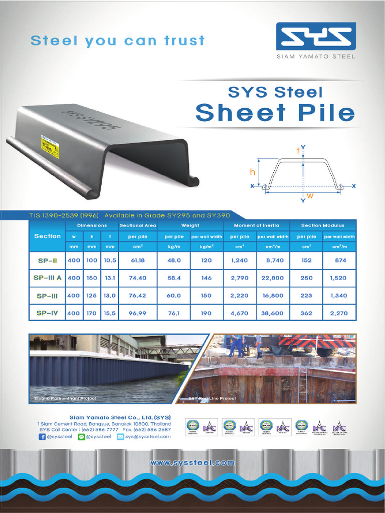 SYS Sheet Pile - PDF - Compressed | PDF