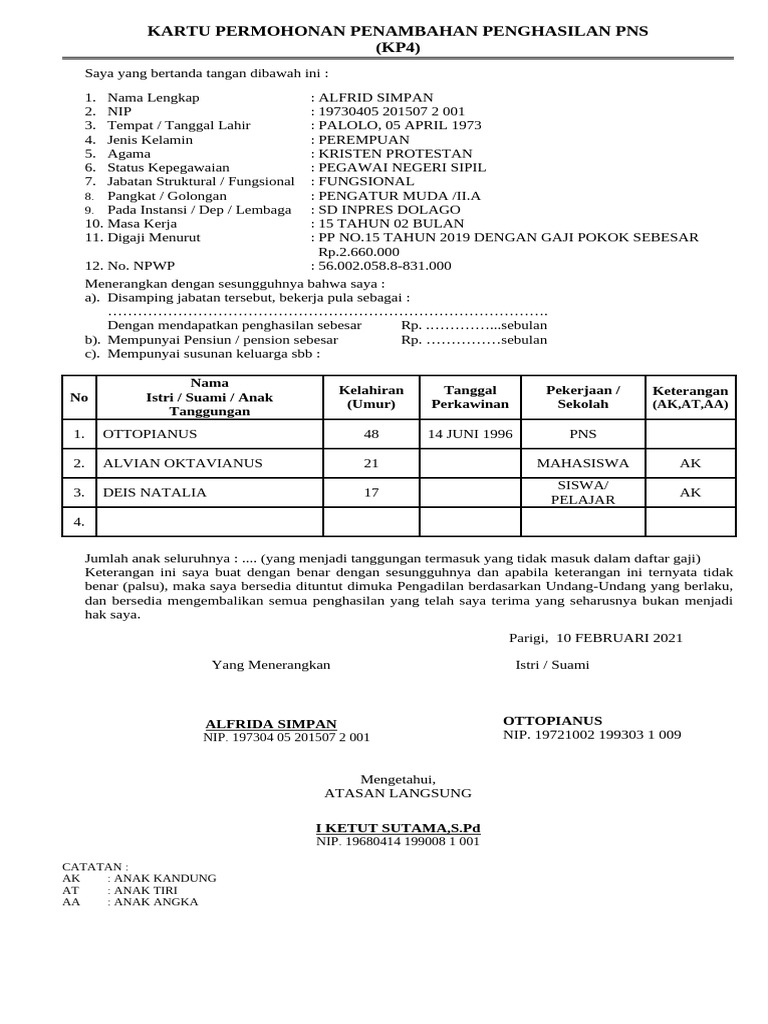 KP4 Terbaru 2021 | PDF