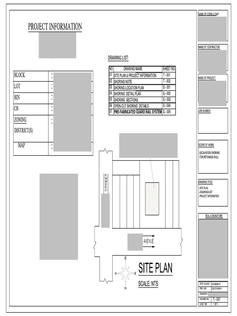 Example Shoring Drawing Soe | PDF