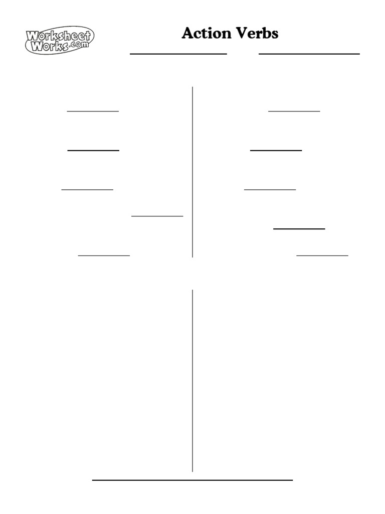 WorksheetWorks_Action_Verbs_1 | PDF