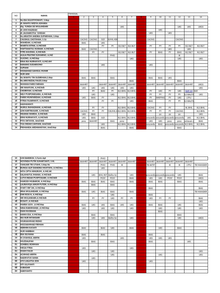 TIME SCHEDULE 2024 | PDF