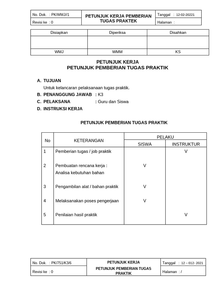 9 - Pemberian Tugas Praktik | PDF